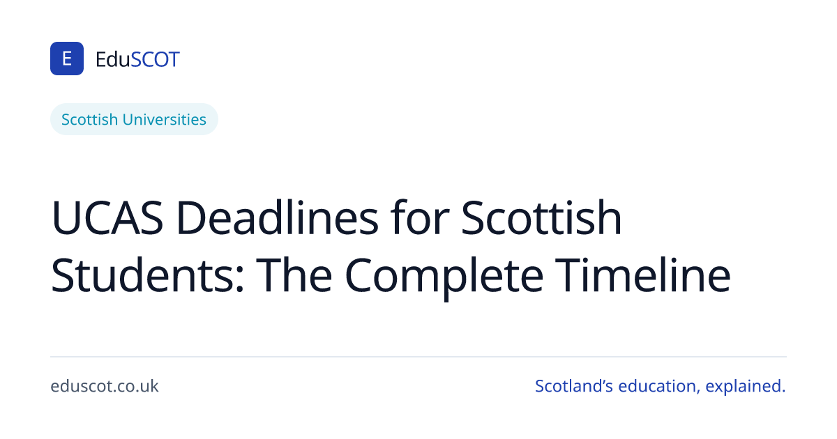 UCAS Deadlines Scotland 2026/27 — Key Dates for S5 & S6 | EduSCOT